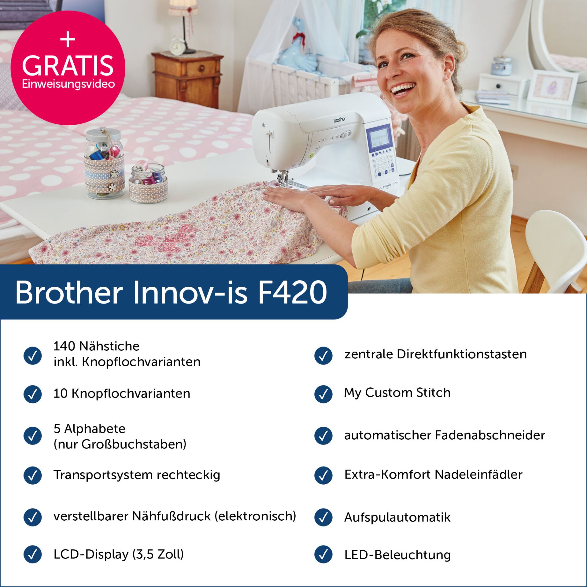 Brother Innov-Is F420 Nähmaschine | Nähmaschinen Diederich